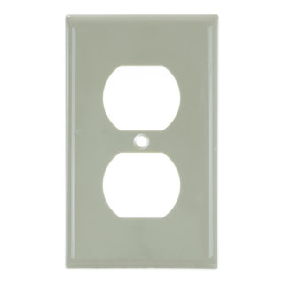Sunlite E211/I 1 Gang Duplex Receptacle Plate, Ivory - Transitional ...