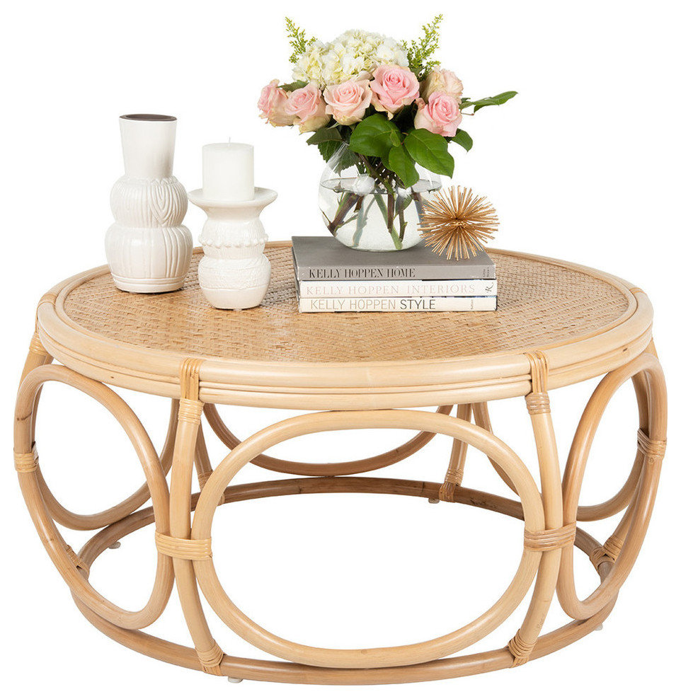 Busan Rattan Coffee Table, Natural - Tropical - Coffee Tables - by ...