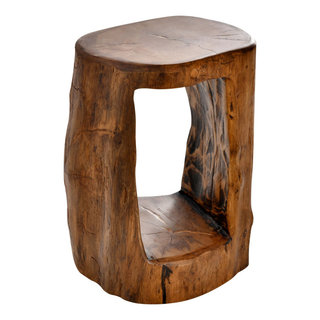 Welland Tree Stump Stool - Rustic - Accent And Garden Stools - by ...