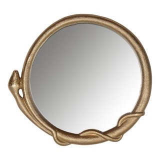 Gold Snake Mirror | OROA Fiona - Contemporary - Wall Mirrors - by OROA ...