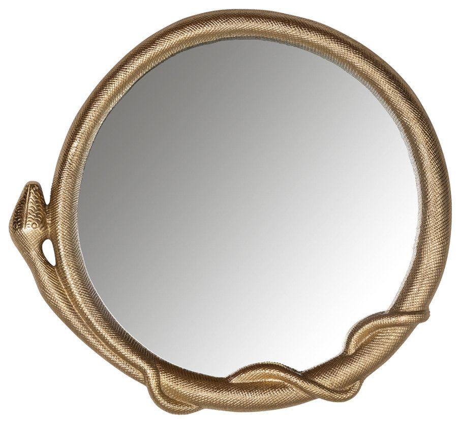 Gold Snake Mirror | OROA Fiona - Contemporary - Wall Mirrors - by OROA ...