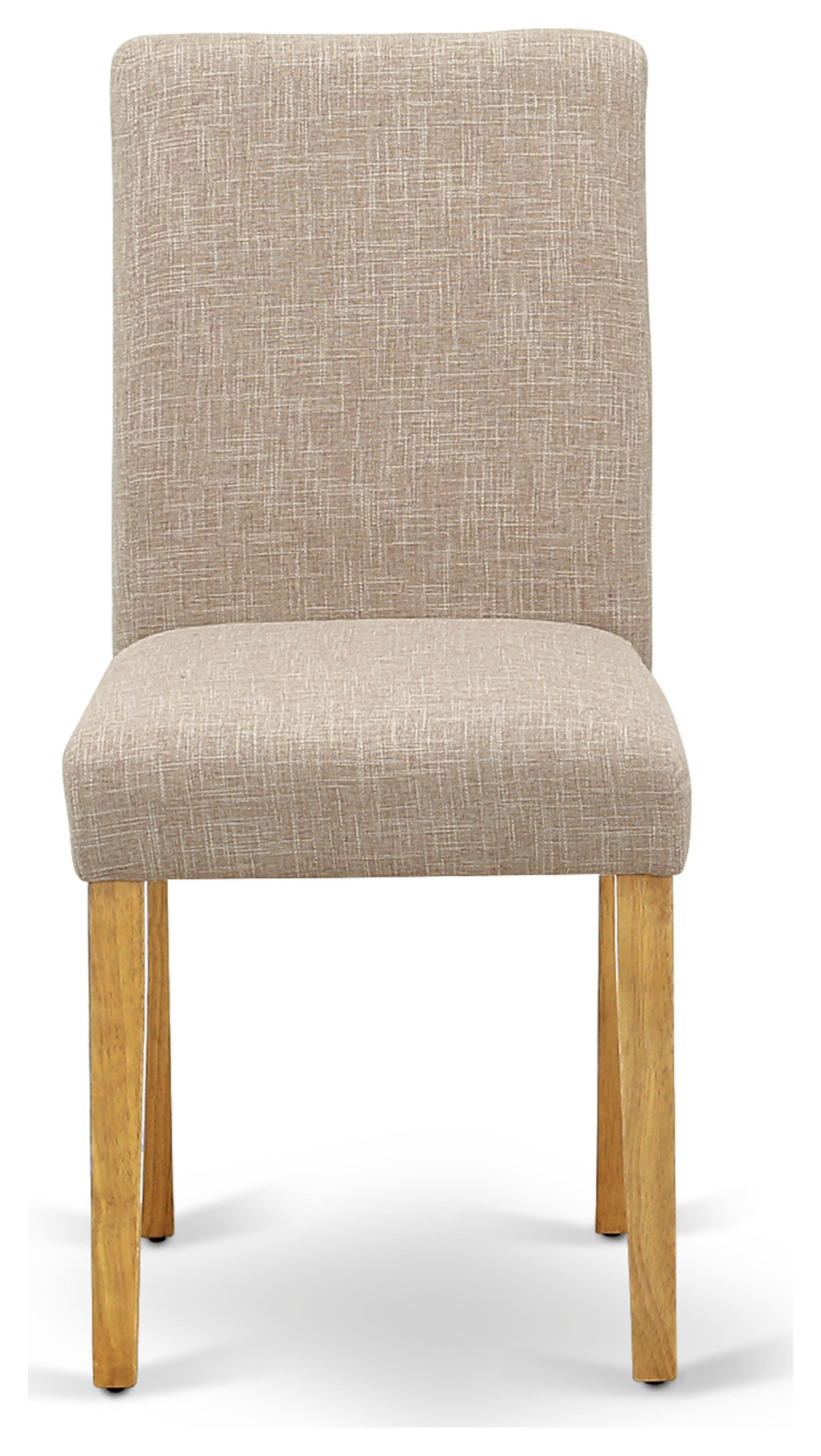 Abbott Parson Chair With Oak Leg And Linen Fabric Light Fawn - Set Of 2 ...