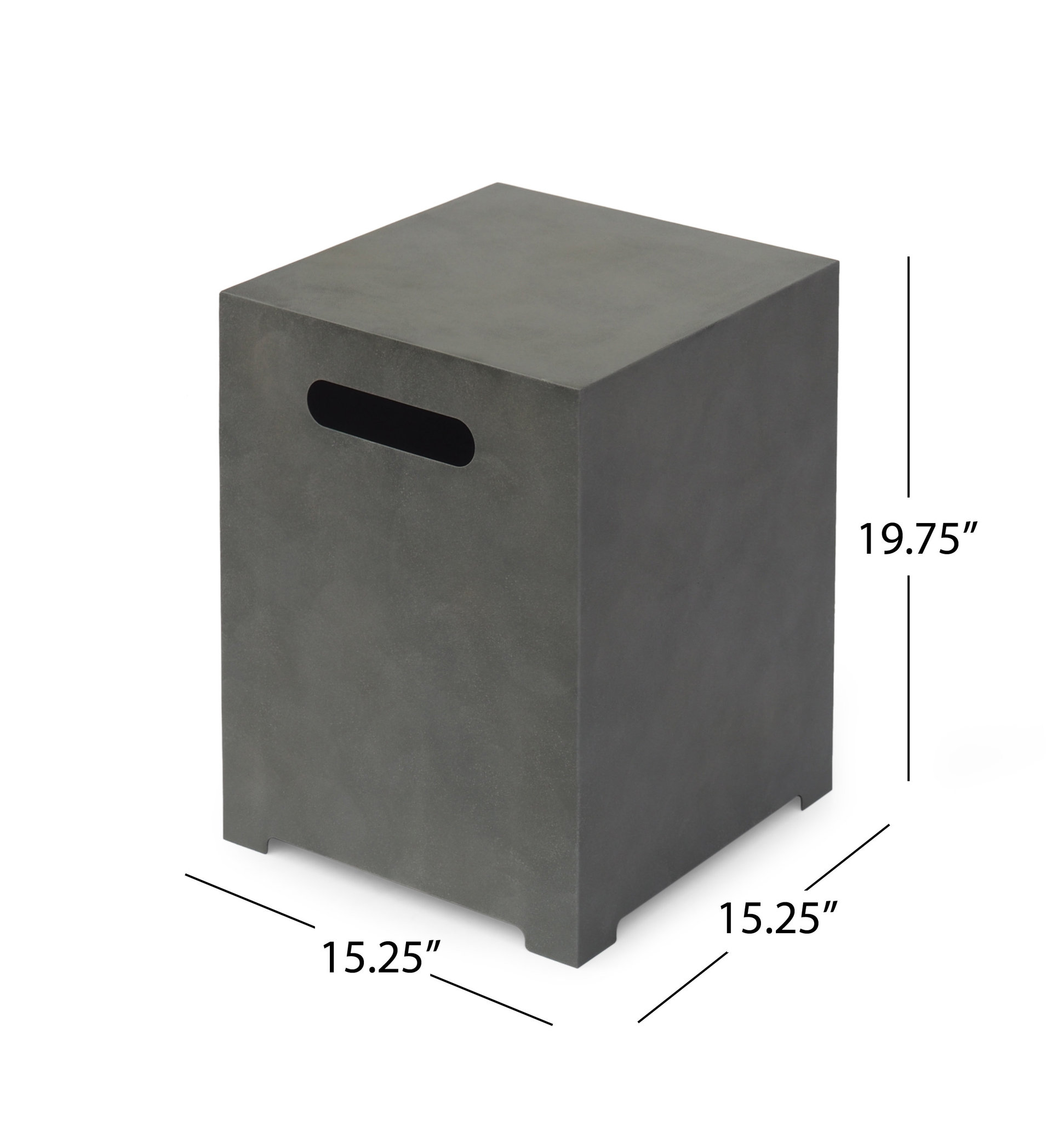 Jasmine Outdoor Metal Tank Holder Side Table - Transitional - Outdoor ...