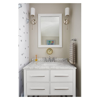 Home Is Where the Star Is Condo Renovation - Beach Style - Powder Room ...