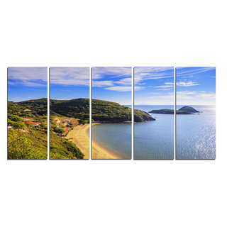 "Innamorata Beach and Gemini Islets" Seashore Wall Art, 60"x28" 5 ...
