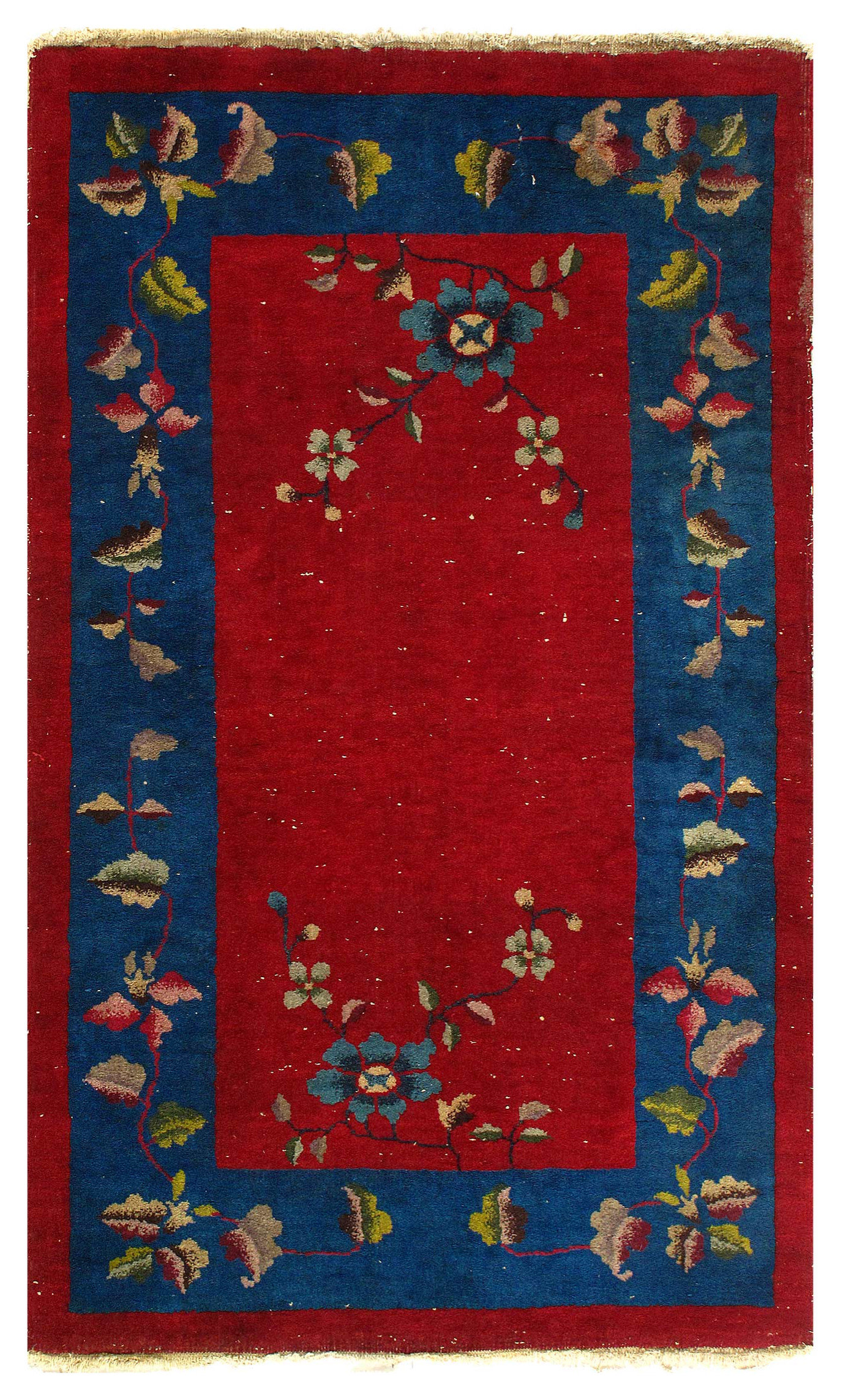 Red Color Fine Antique Chinese Art Deco 3'x4'11'' - Asian - Area Rugs ...