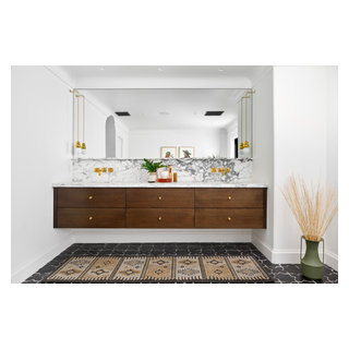 Modern Spanish Floating Vanity - Southwestern - Bathroom - Phoenix - by ...