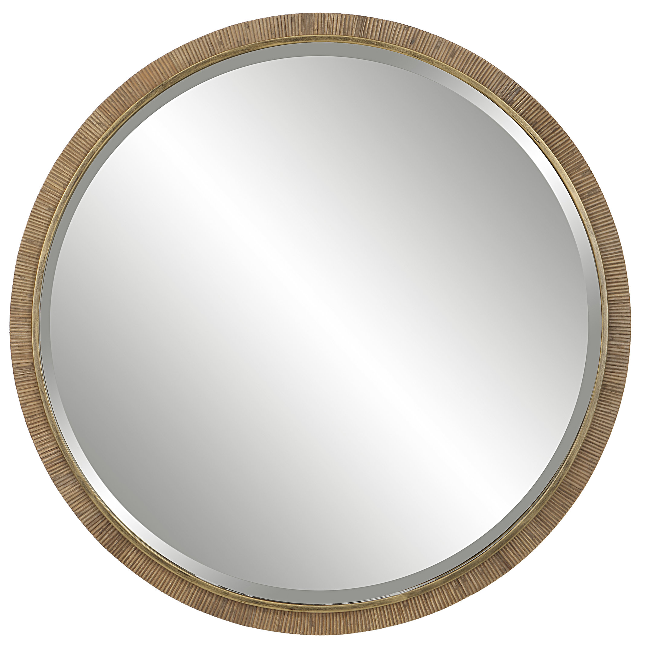 Paradise Round Rattan Mirror - Tropical - Bathroom Mirrors - by Ownax ...