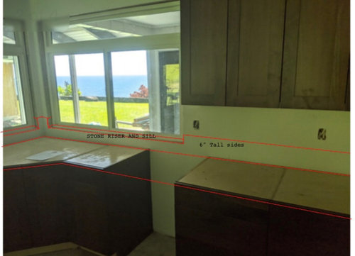 kitchen countertops and window sills