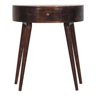 Solid Wood California Walnut Odyssey Console Table, Brown, 1 Drawer ...