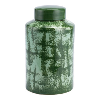 Modern Contemporary Decorative Vase Bottle Jar Decor, Green, Ceramic ...