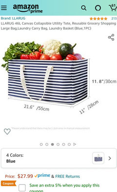 ISO collapsible market tote
