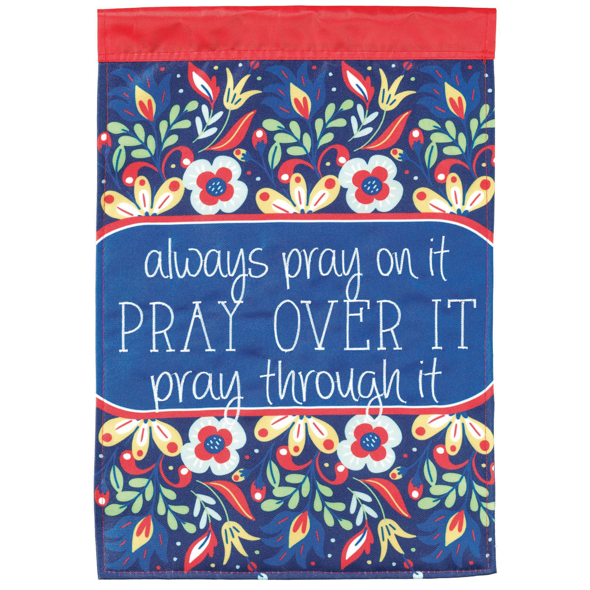 Always Pray Applique Plus, Garden Flag - Traditional - Flags And ...