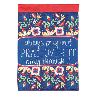 Always Pray Applique Plus, Garden Flag - Traditional - Flags And ...