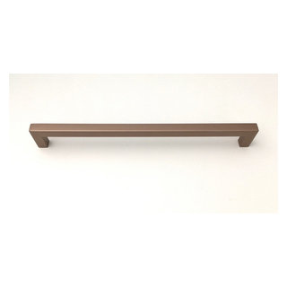 Rose Gold Square Bar Pull Cabinet Handle Stainless 1/2" Thickness ...