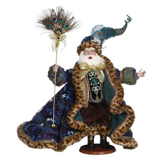 Mark Roberts 2020 Collection Peacock Jewel Santa 24", Figurine ...