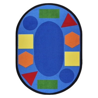 Kid Essentials, Early Childhood Sitting Shapes Rug, Multicolored, 10'9 ...