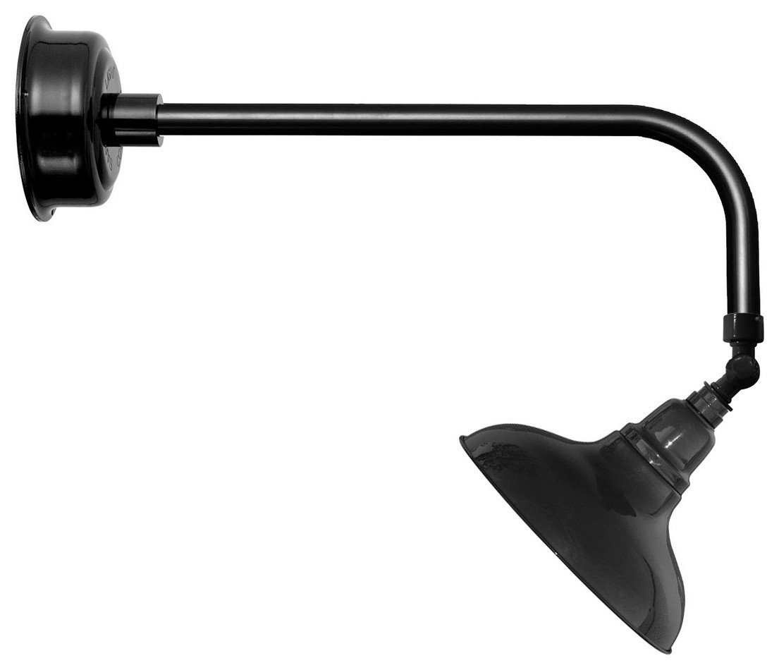 8" Dahlia LED Sign Light With Traditional Arm - Farmhouse - Outdoor ...