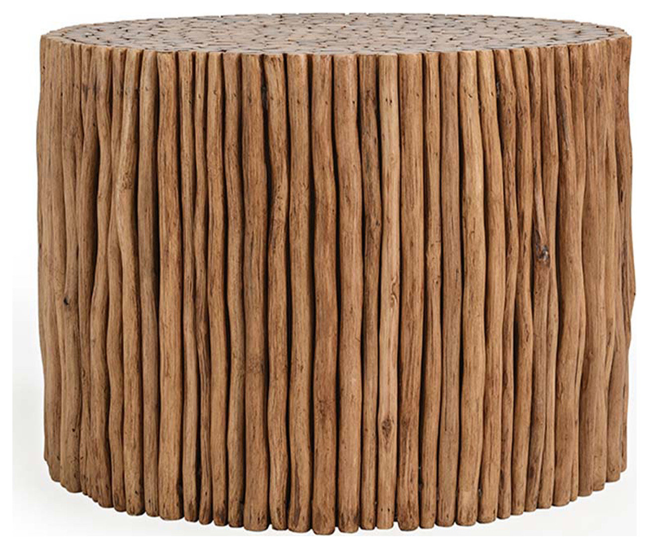 Round Natural Wood Twig Table - Rustic - Coffee Tables - by Design Mix ...