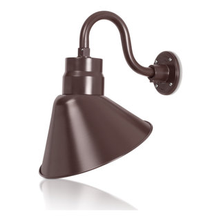 12" Angle Shade Gooseneck Sign Light, 10" Long Gooseneck Arm ...