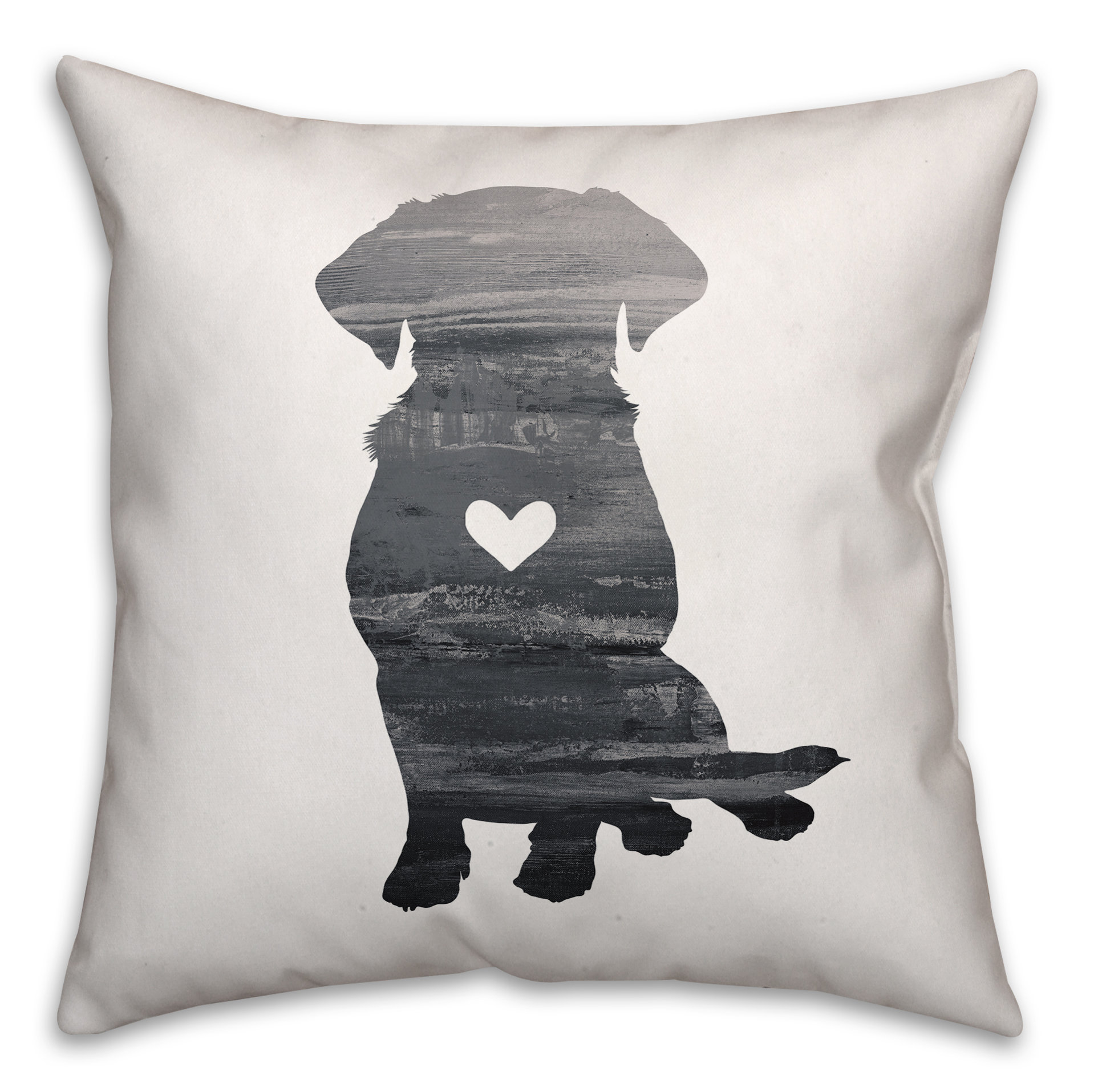 Gray Silhouette Lab Pillow Cover, 20x20 - Contemporary - Decorative ...