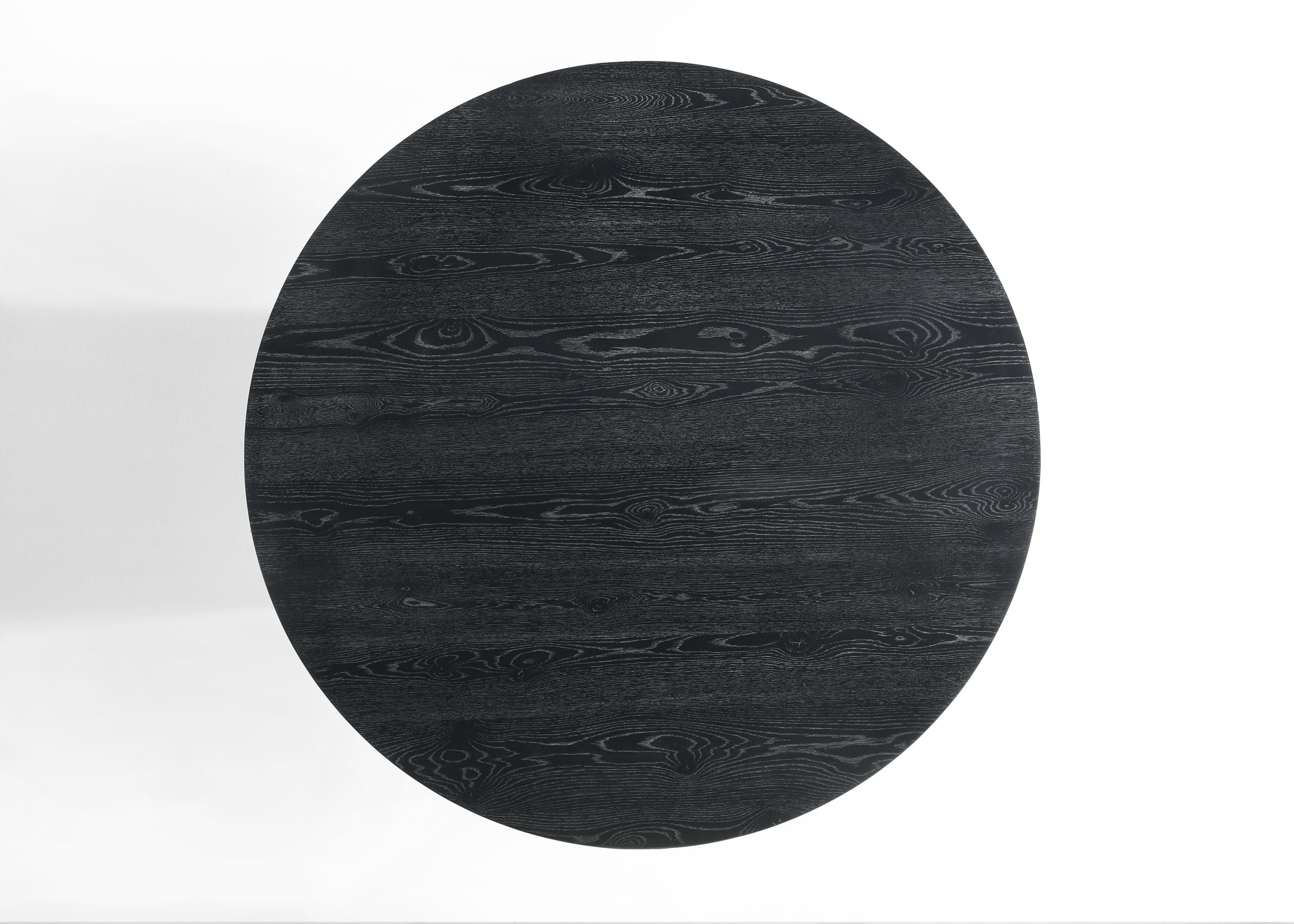 Jasper 5Pc Ebony Black 47"W Round Dining Set with Pedestal Base ...