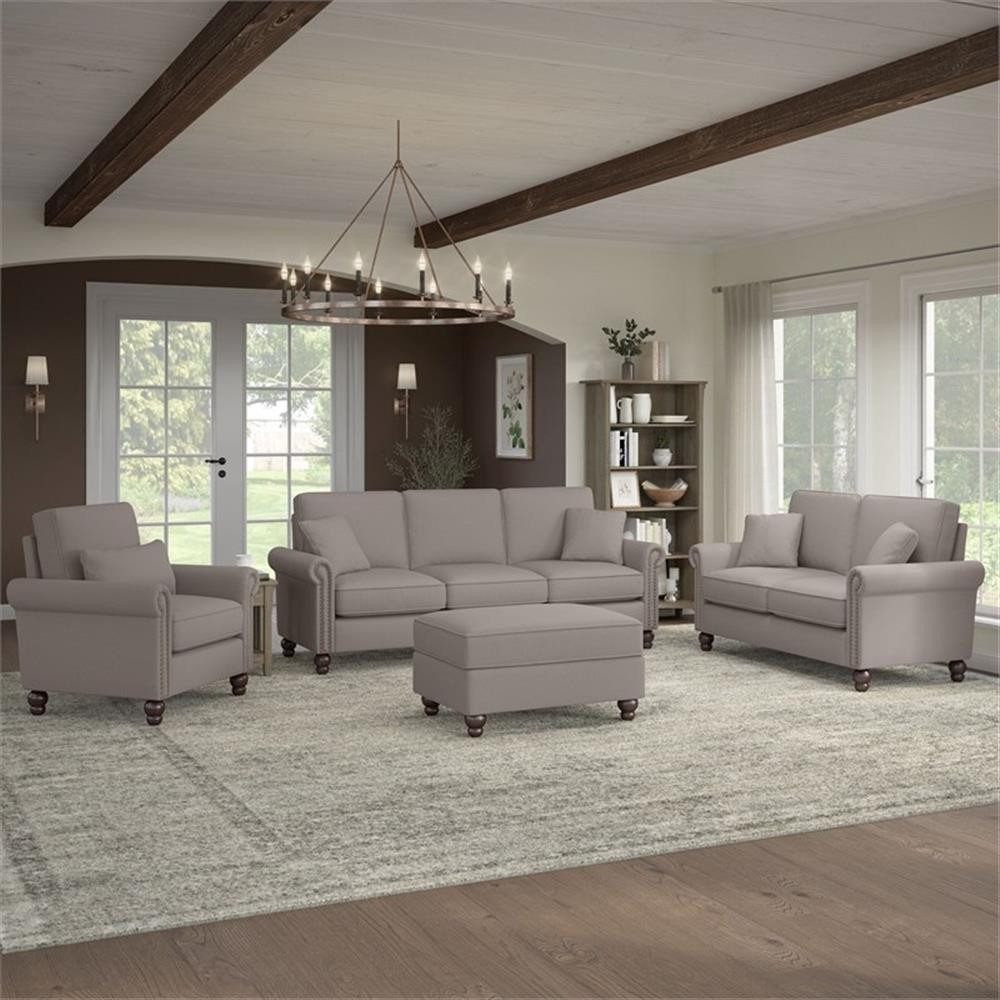 Coventry Living Room Sofa and Loveseat Set with Chair & Ottoman in ...