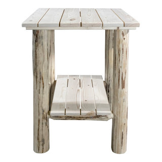 Montana Collection Exterior End Table - Rustic - Outdoor Side Tables ...