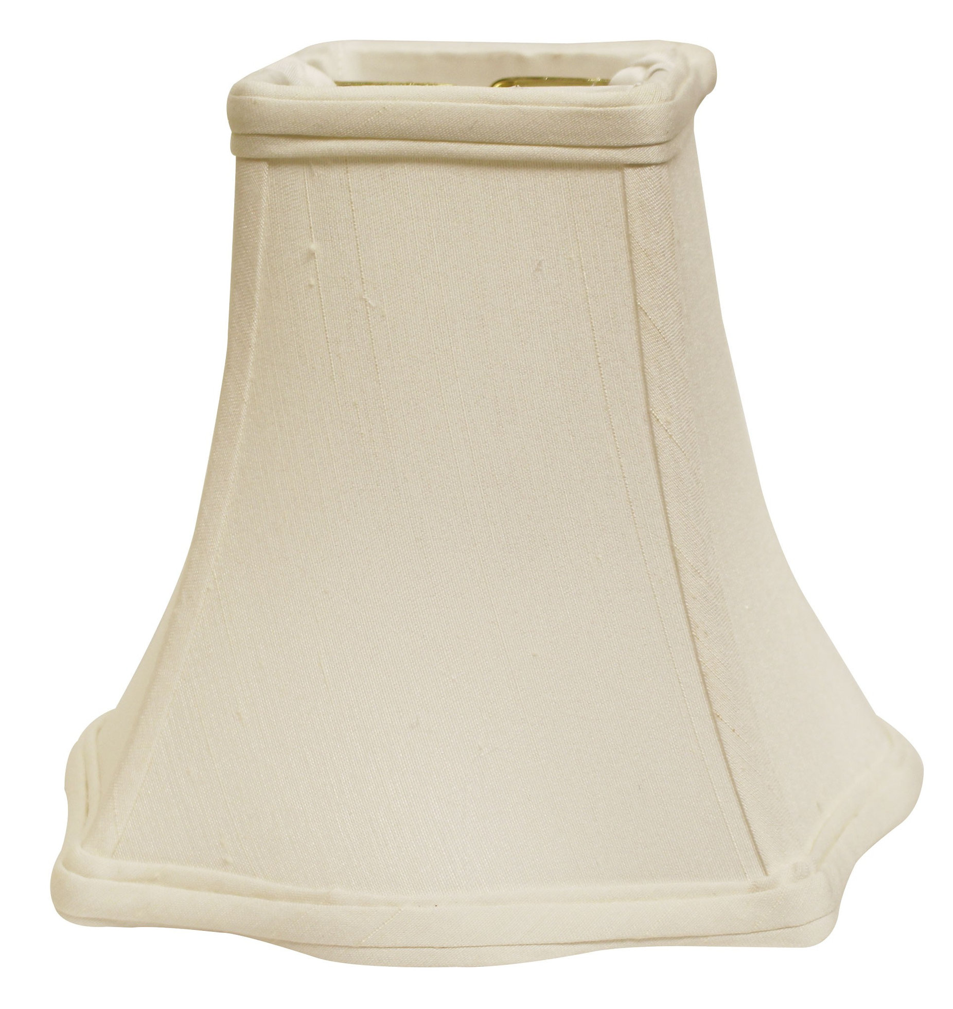 12" White Premium Square Monay Shantung Lampshade - Traditional - Lamp ...