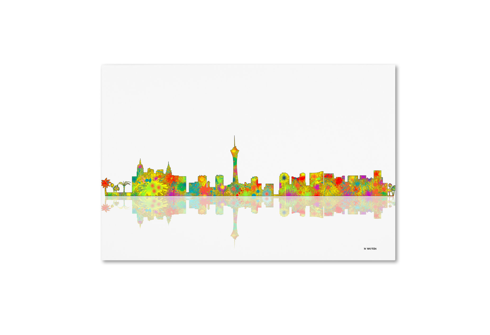 'Las Vegas, Nevada Skyline' Canvas Art by Marlene Watson, 16" x 24 ...