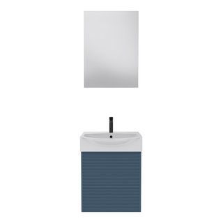Raffaello 20" Wall-Mount Bathroom Vanity Set With Mirror - Contemporary ...