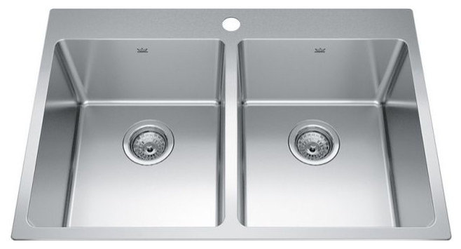 Franke Brookmore 31in x 21in Drop-In Double Bowl Stainless Steel ...