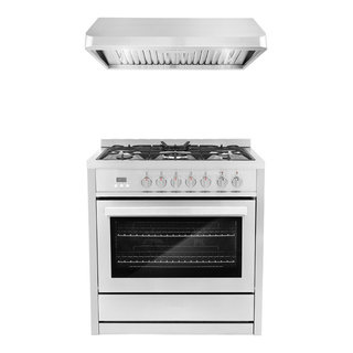 2-Piece Kitchen, 36" 240V Dual Fuel Range and 36" Under Cabinet Range ...