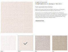 Restoration hardware performance fabric store