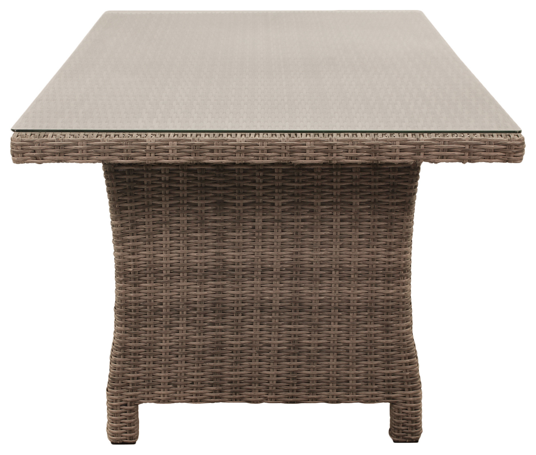 Courtyard Casual Capri Chow High Table With Glass Top - Tropical ...