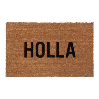 "Holla" Doormat - Flocked Lettering - Contemporary - Doormats - by ...