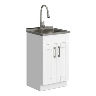 Modern Wide Shaker All-In-One 20" Laundry Utility Sink and Cabinet ...