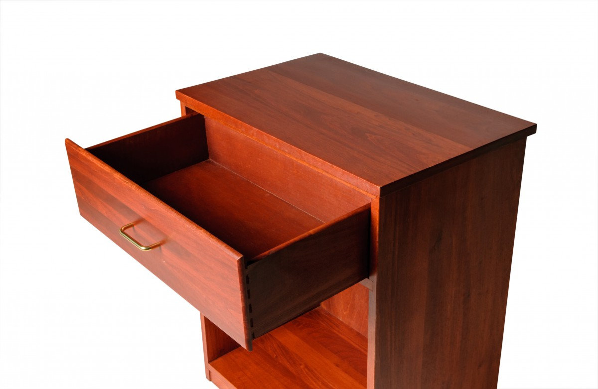 Office Desk Stand Printer Stand Wood Cherry Stain Poplar 30 Inch ...