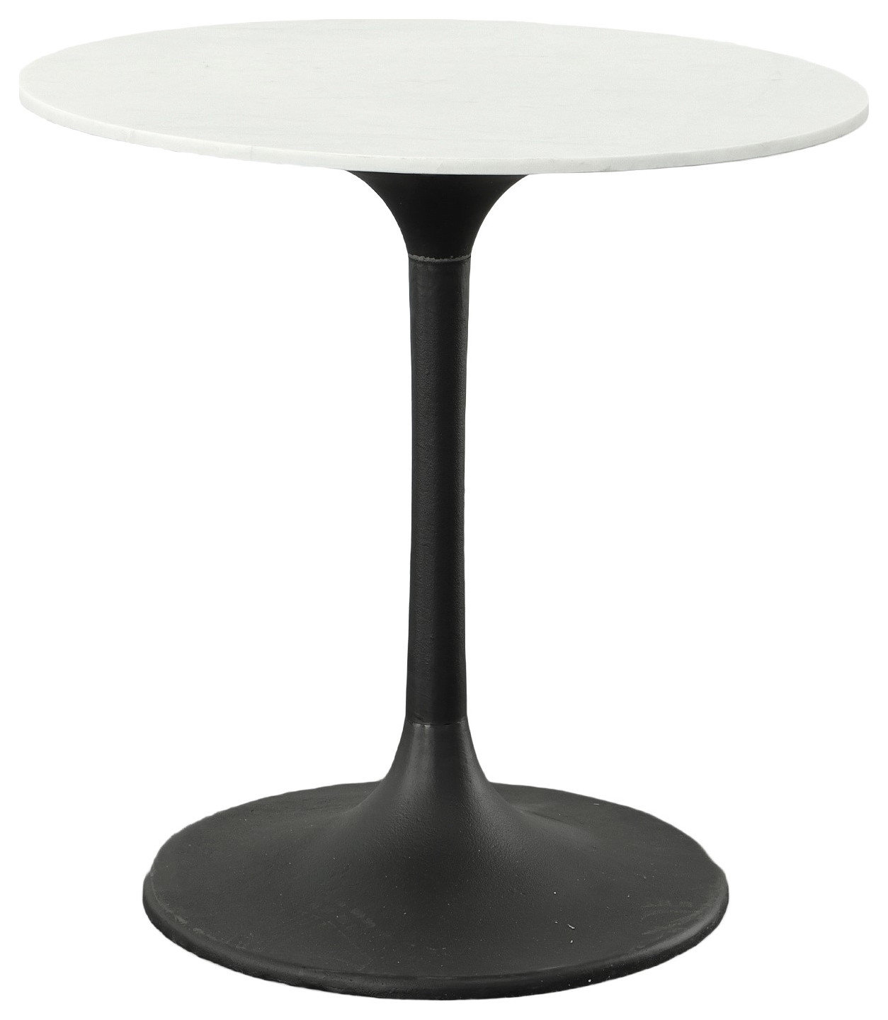 Enzo round marble top dining table white top store