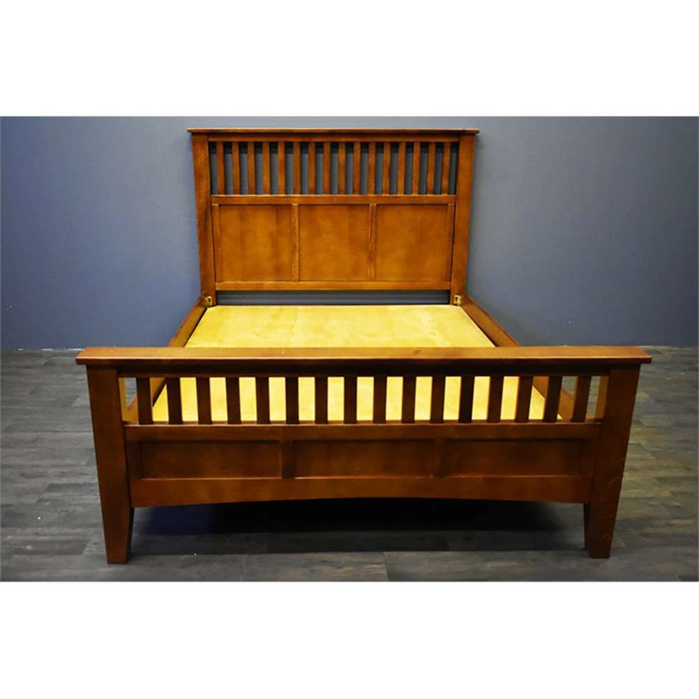 Crafters and Weavers Craftsman Mission Solid Wood Queen Bed with Slats ...