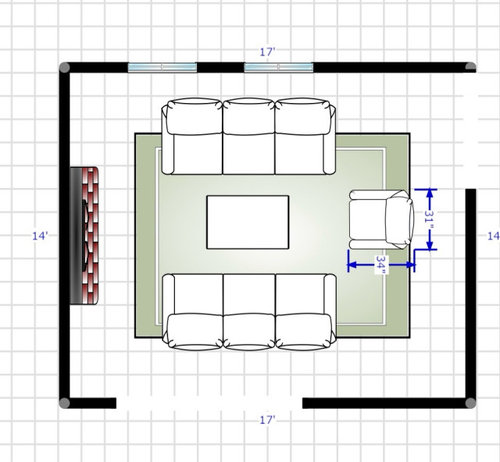Best Layout for 17x14’ Family Room