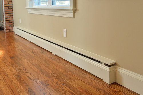 Boring, design destroying metal baseboard heat enclosures