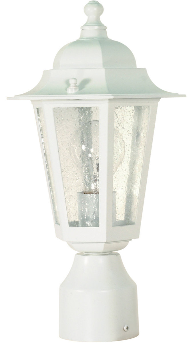 Cornerstone 1-Light Post Lantern in White - Traditional - Post Lights - by Buildcom | Houzz