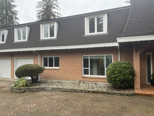 Help with ideas to update this 1970s brick and mansard roof home ...
