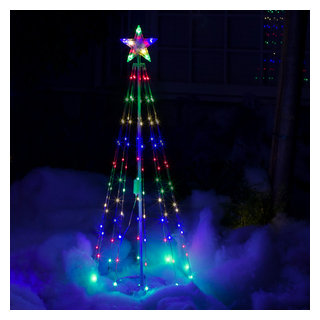 48" Tall Tower Christmas Tree with Multi-Functional LED Lights ...