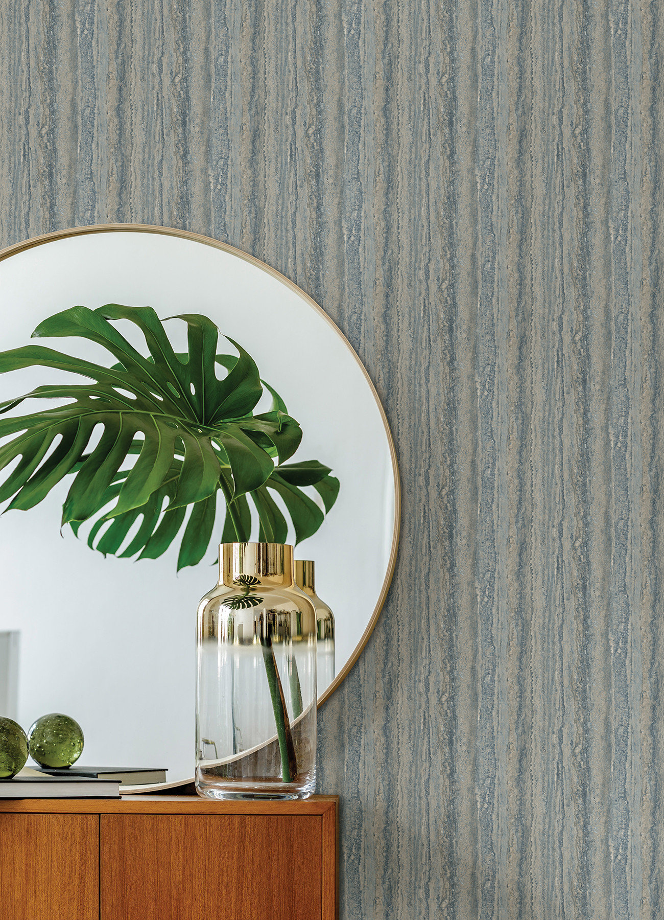 Hilton Blue Marbled Paper Wallpaper, Swatch - Contemporary - Wallpaper ...