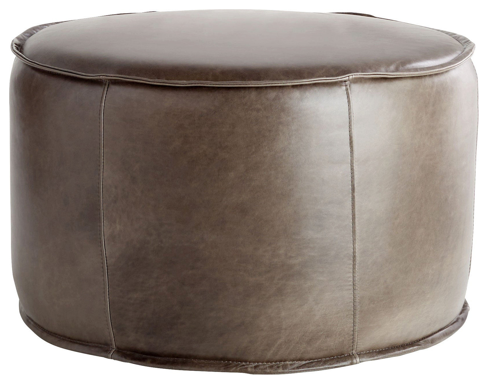 Lusso, Round Pouf Grey - Contemporary - Floor Pillows And Poufs - by ...