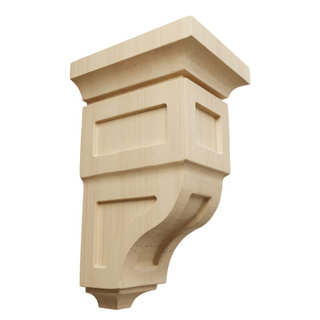 Small Farmingdale Acanthus Corbel, Alder, 3 1/2"Wx2 7/8"Dx7 3/4"H, 6 ...
