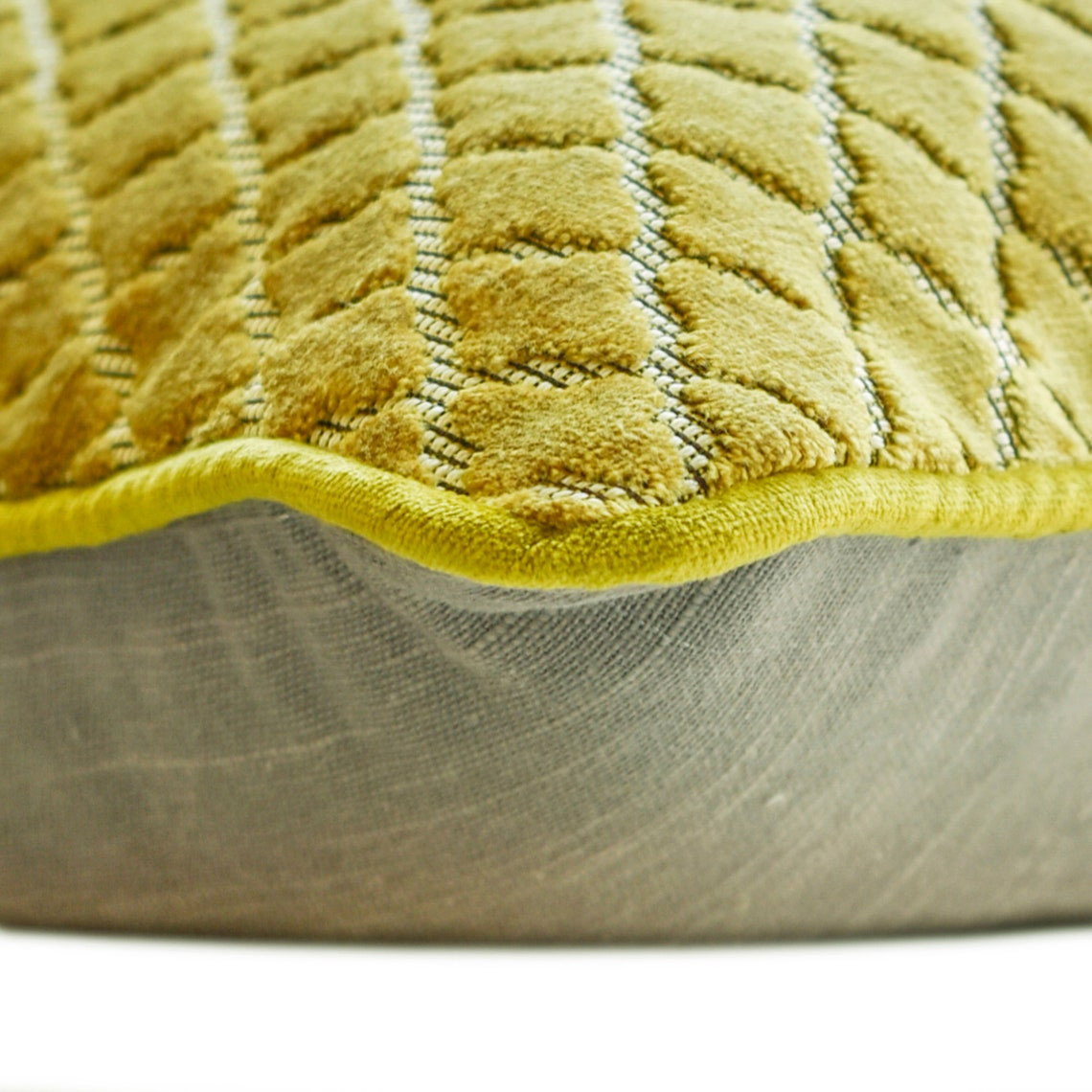 Chartreuse Green, Geometric 24"x24" Throw Pillow Cover - Geolattice ...