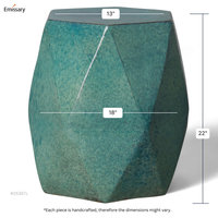 Large Teal Matrix Stool - Transitional - Accent And Garden Stools - by ...
